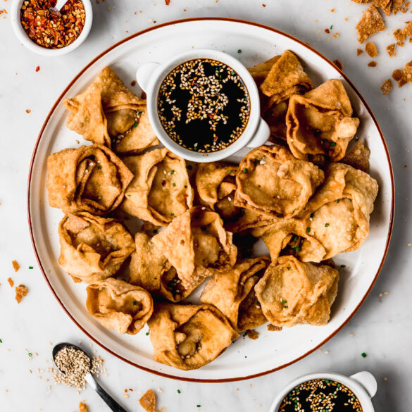 Wantán frito con camarones o langostinos - Cravings Journal