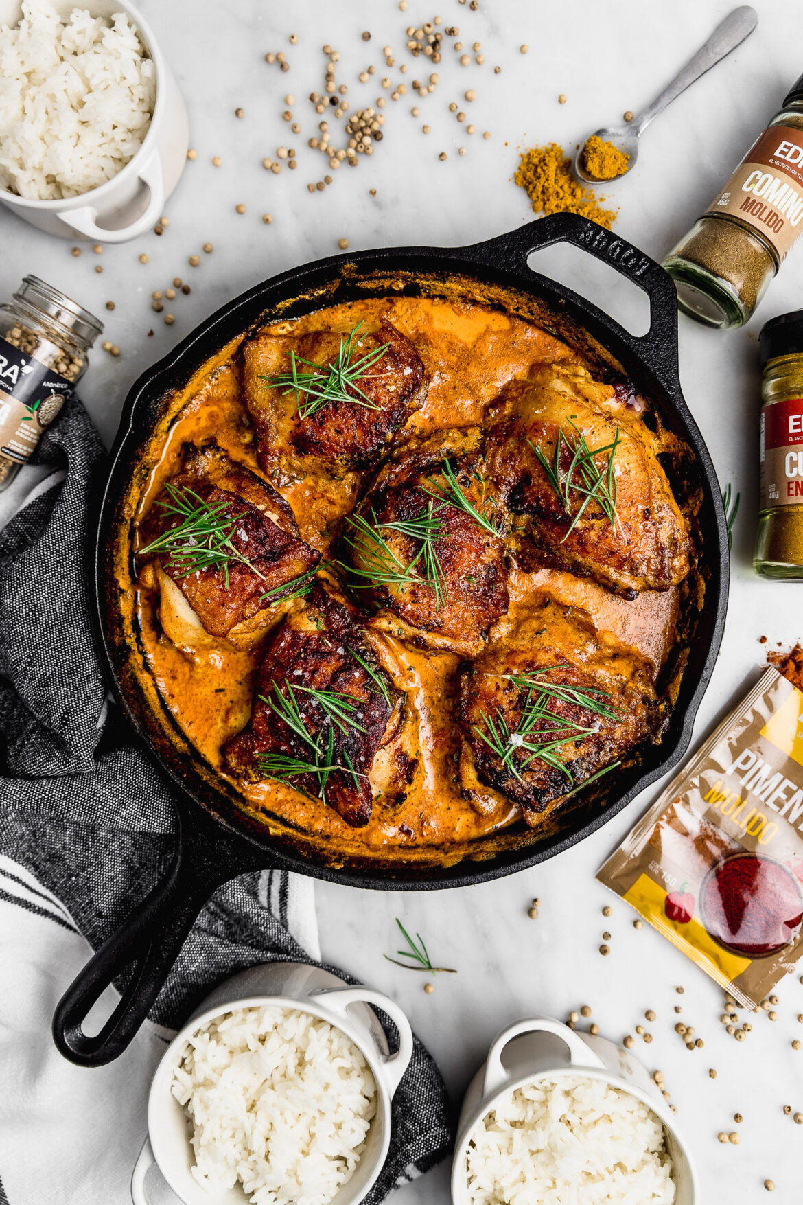 Pollo cremoso con curry - Cravings Journal