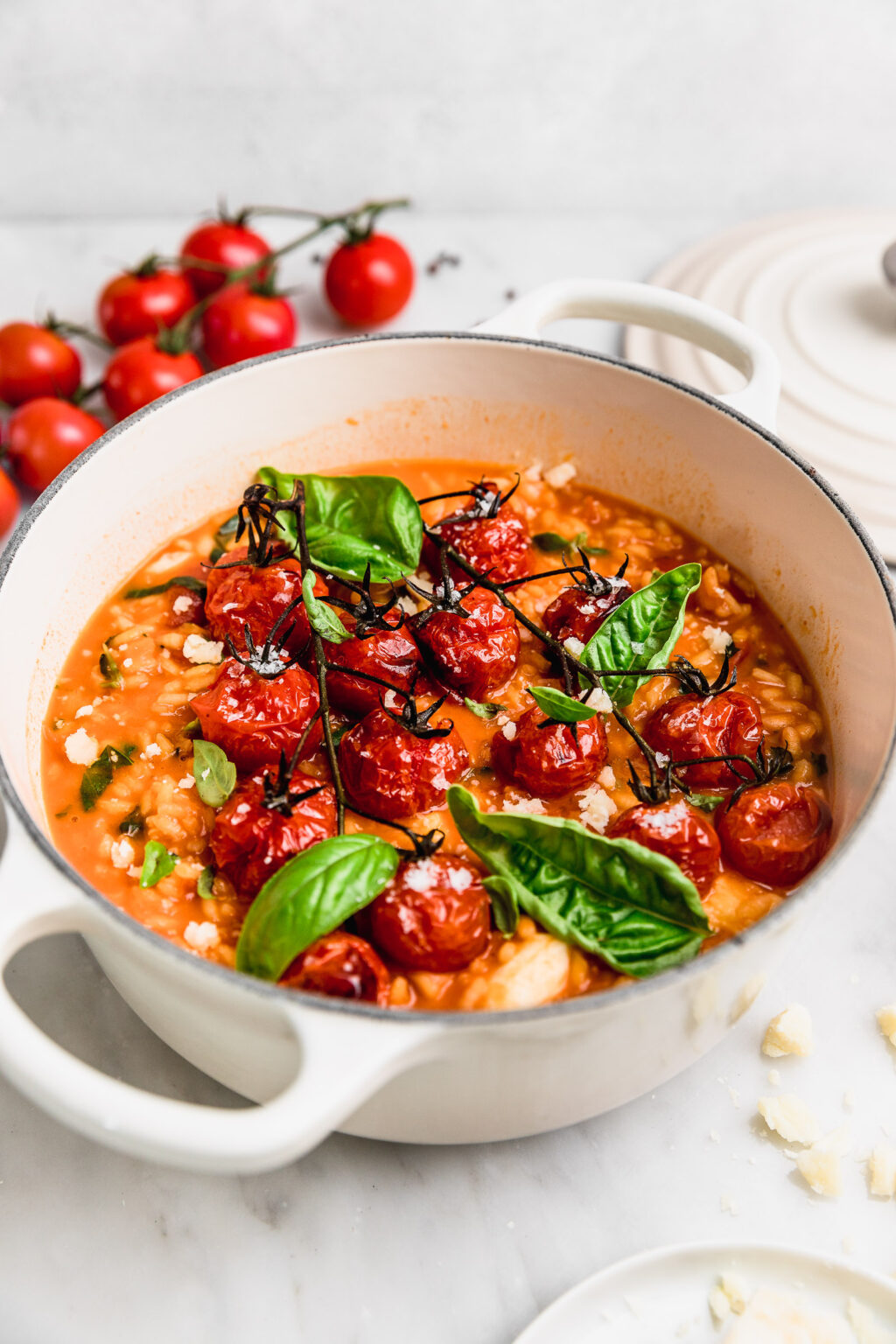 Risotto Caprese con tomates al horno - Cravings Journal