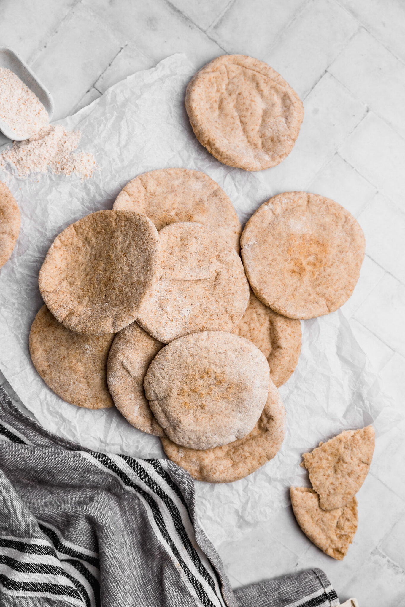 Pan pita integral (pan árabe integral) - Cravings Journal