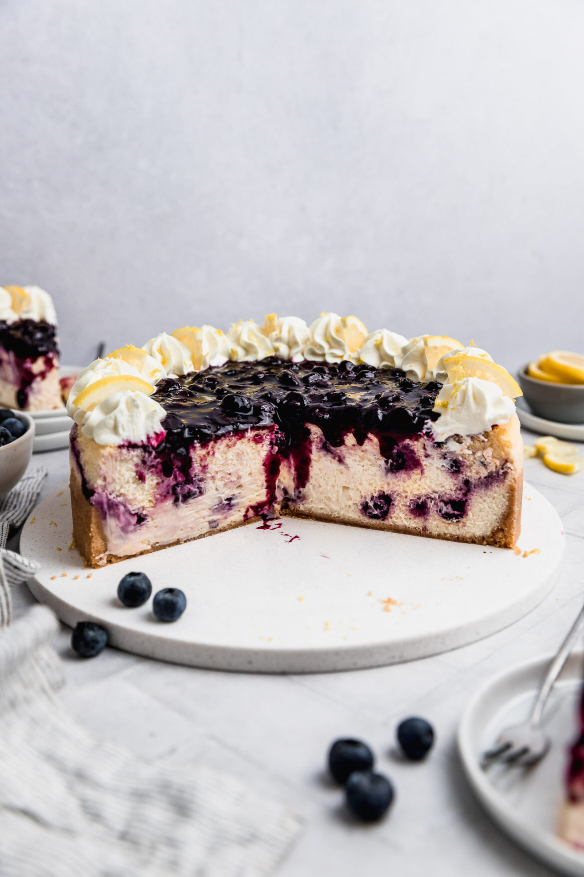 Cheesecake de limón y arándanos - Cravings Journal