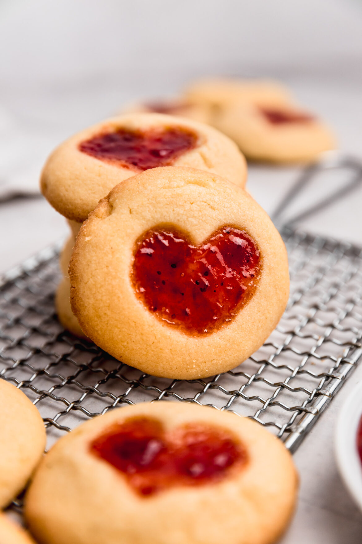 Galletas de Corazón de Mermelada "Thumbprint" - Cravings Journal