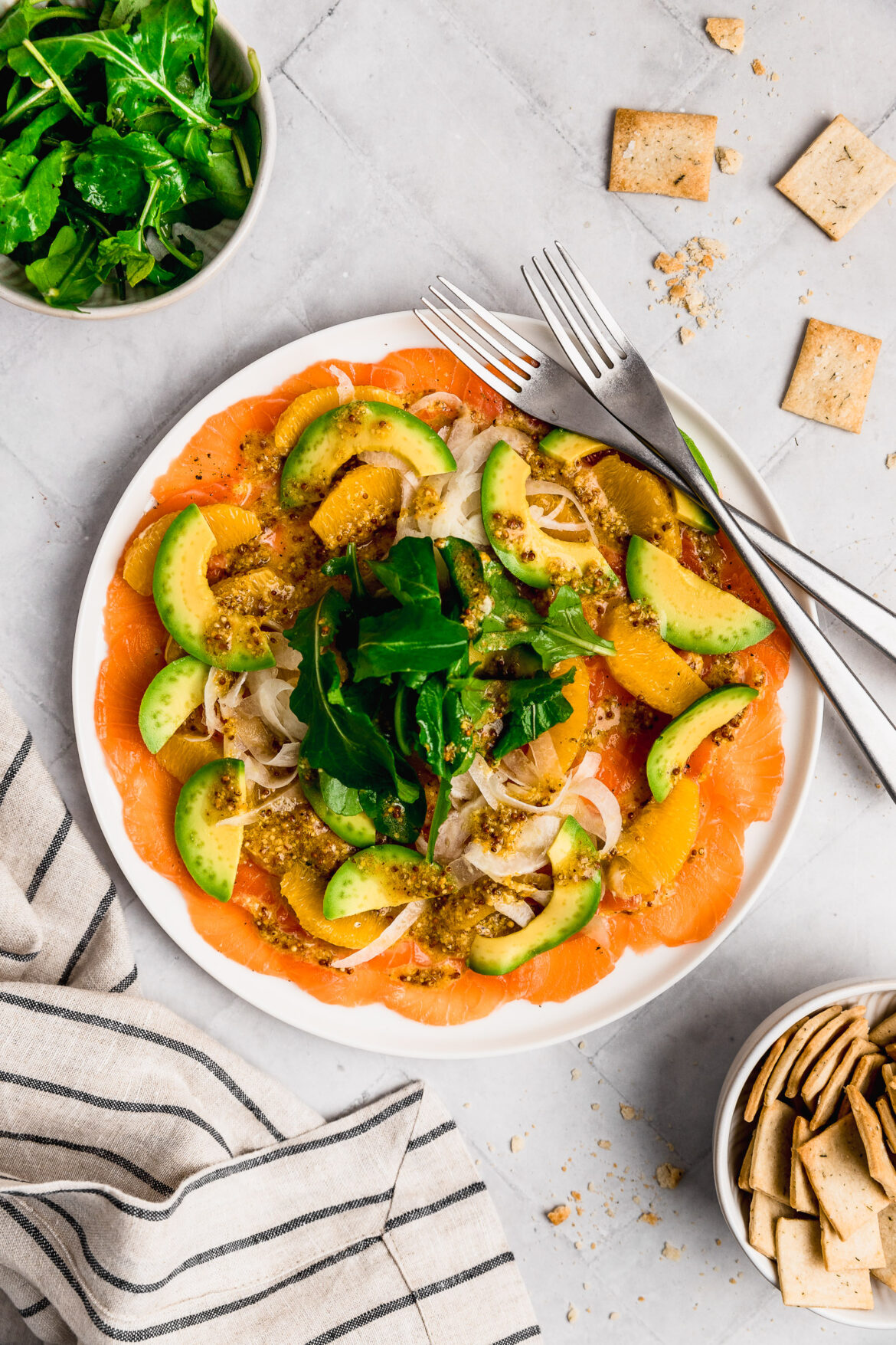 Carpaccio de salmón con naranja - Cravings Journal