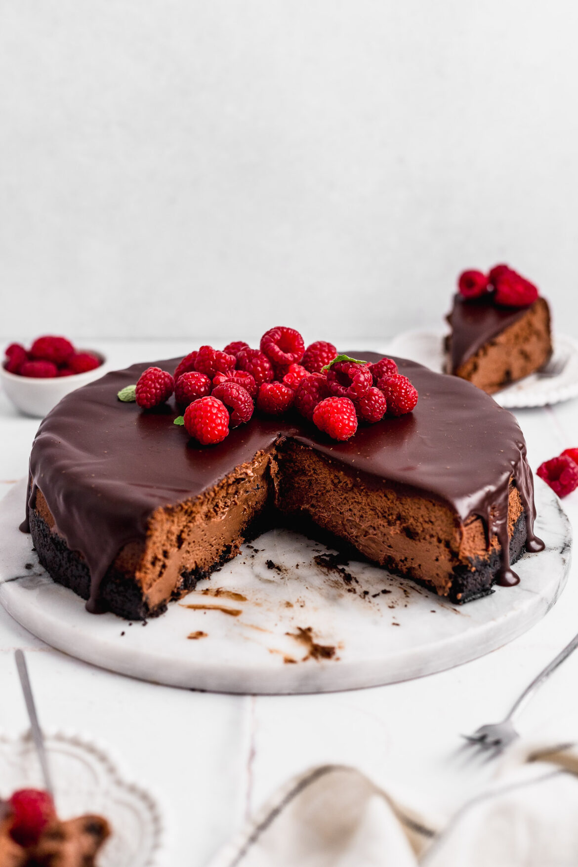 Cheesecake de Chocolate Con Ganache de Chocolate - Cravings Journal