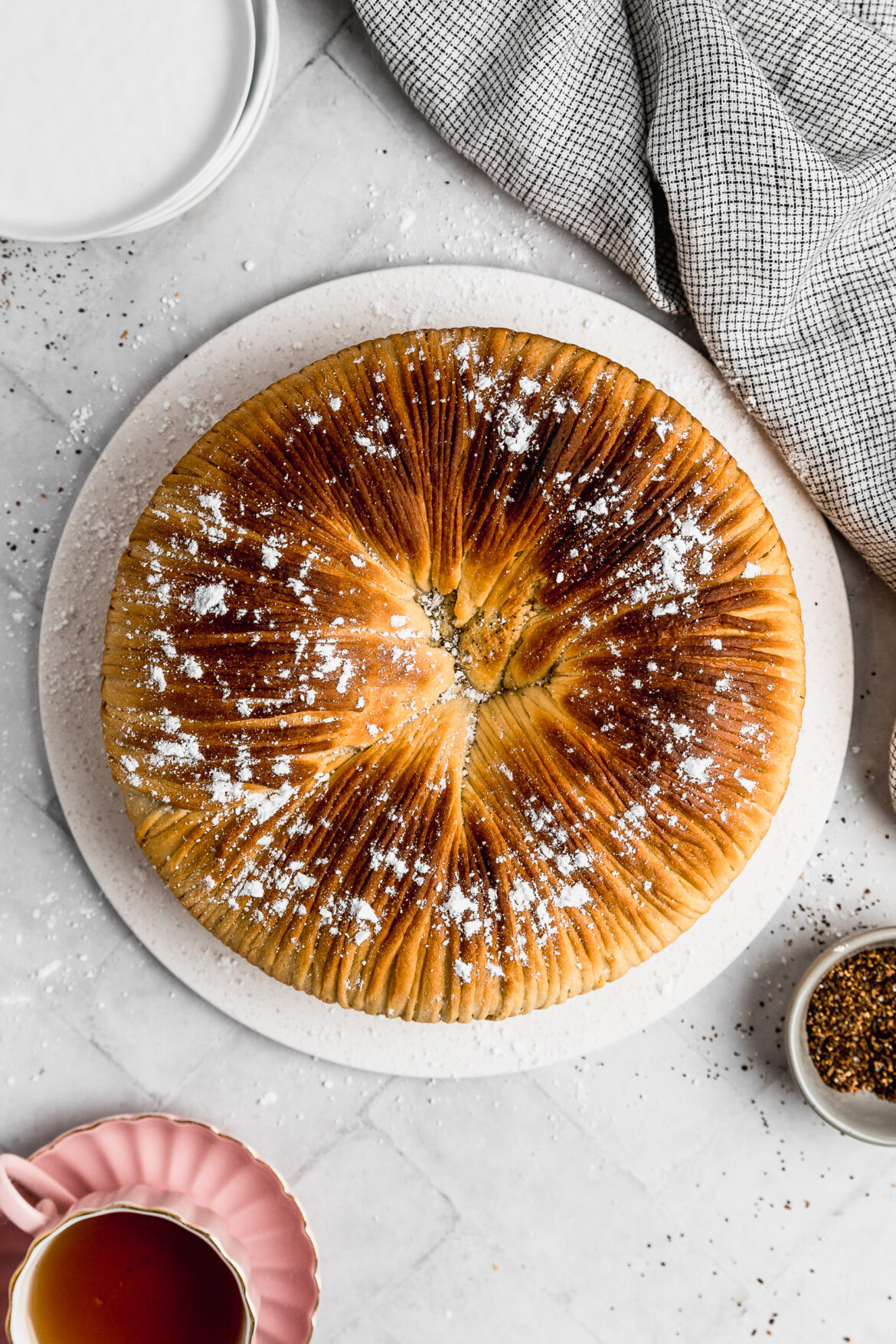 Pan ovillo de lana chai (relleno de almendras y té) - Cravings Journal