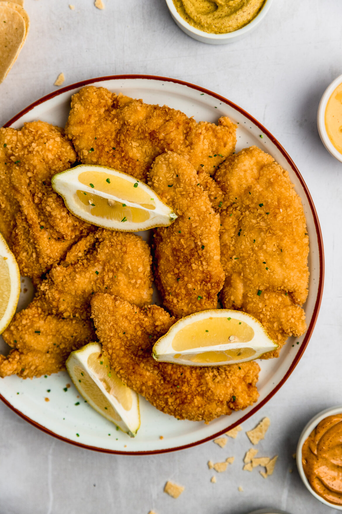 Pollo frito con chips crocante - Cravings Journal