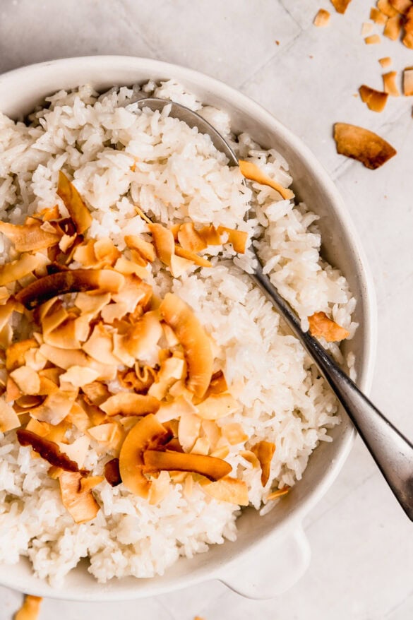 Arroz con coco estilo tailandés con arroz jazmín - Cravings Journal